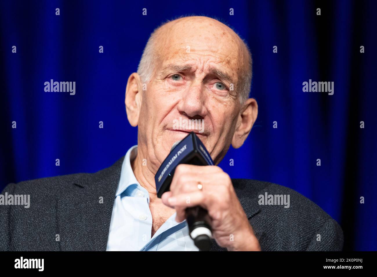 New York, NY - September 12, 2022: Former Prime Minister of Israel Ehud ...