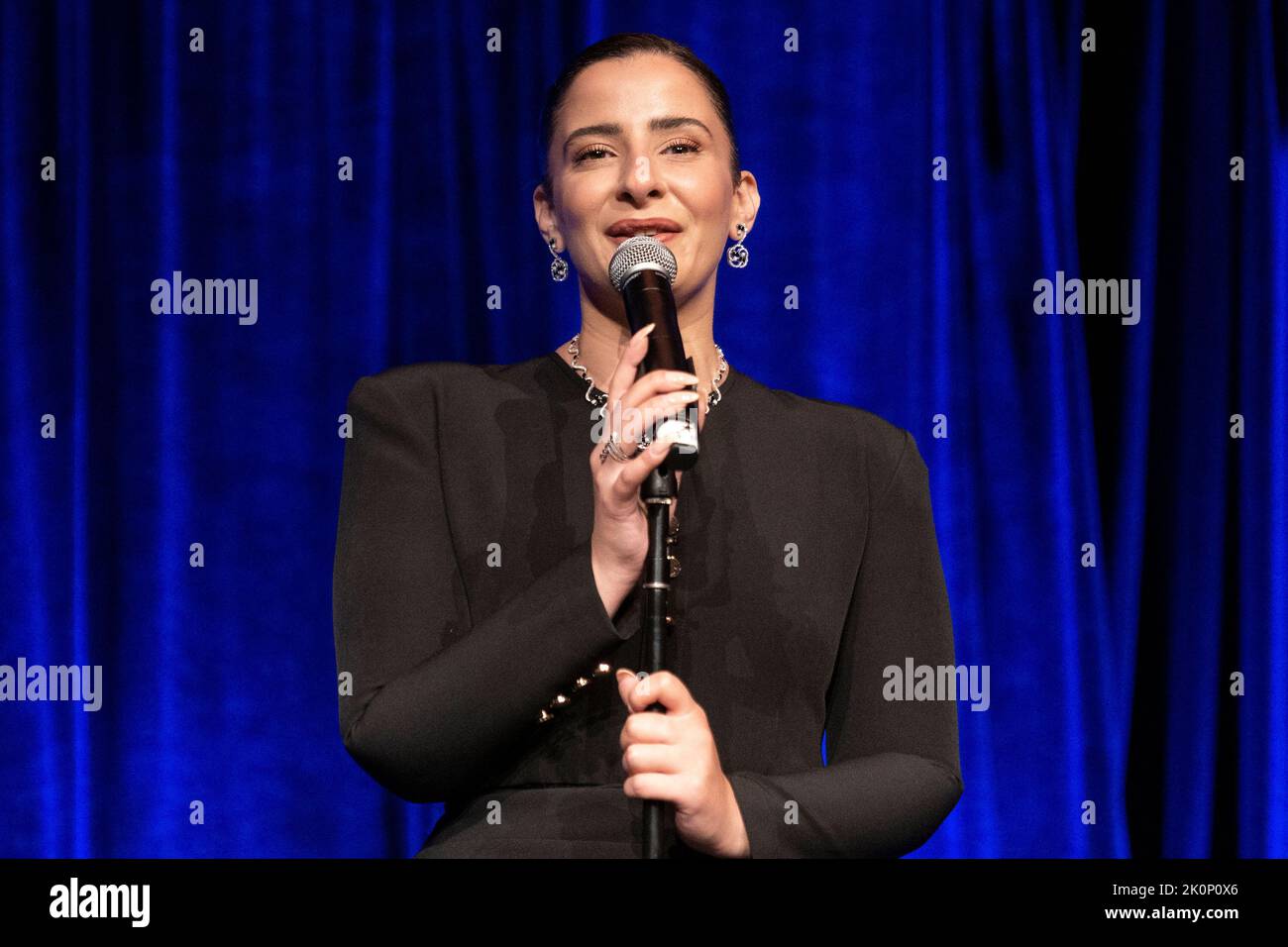 New York, USA. 12th Sep, 2022. Israeli singer Moran Mazor performs ...