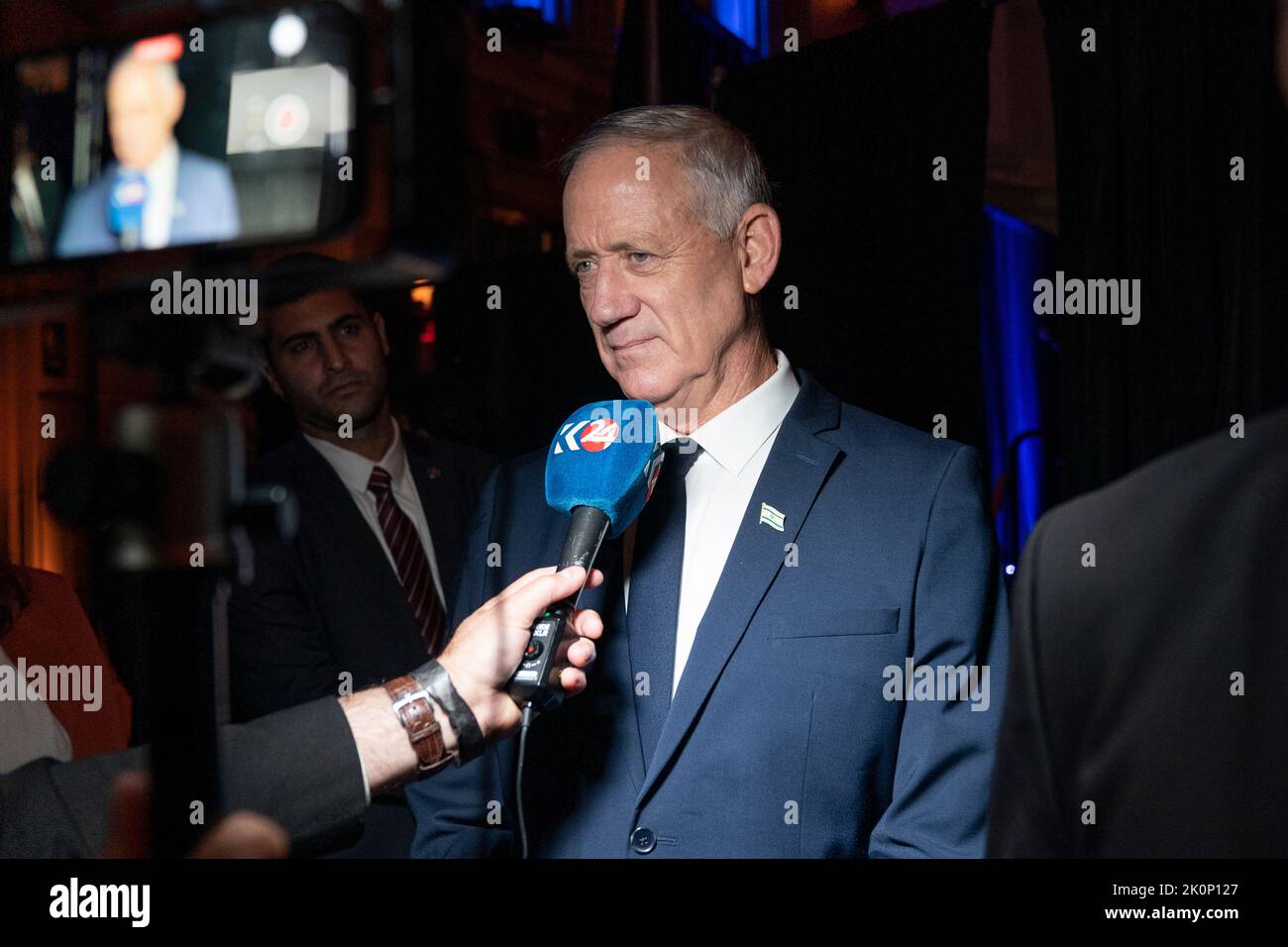 New York, NY - September 12, 2022: Israeli Minister of Defense Benjamin ...