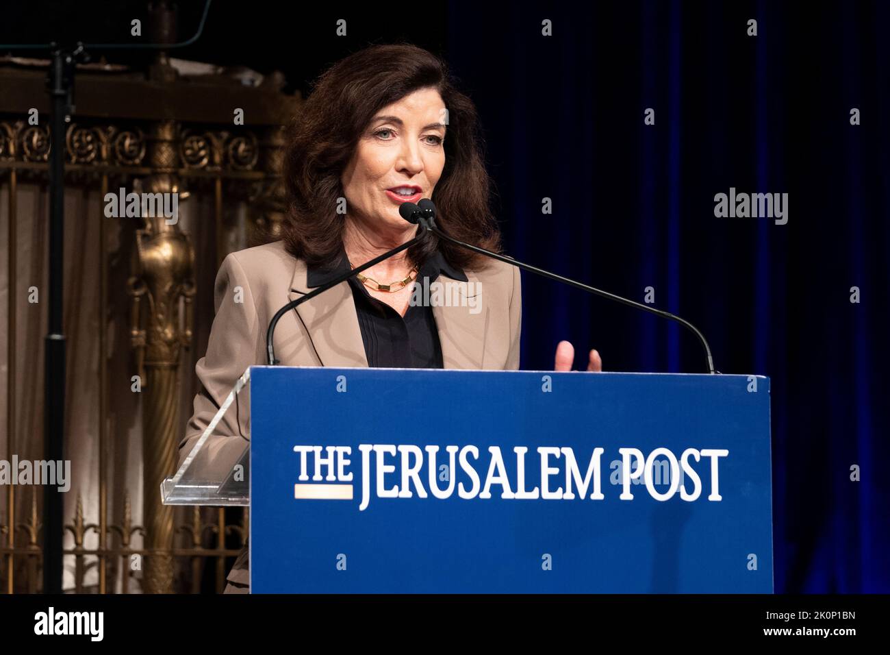 New York, NY - September 12, 2022: Governor Kathy Hochul speaks during ...