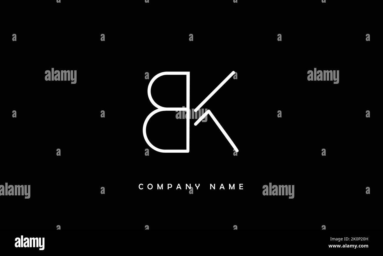 BK, KB Abstract Letters Logo Monogram Stock Vector Image & Art - Alamy