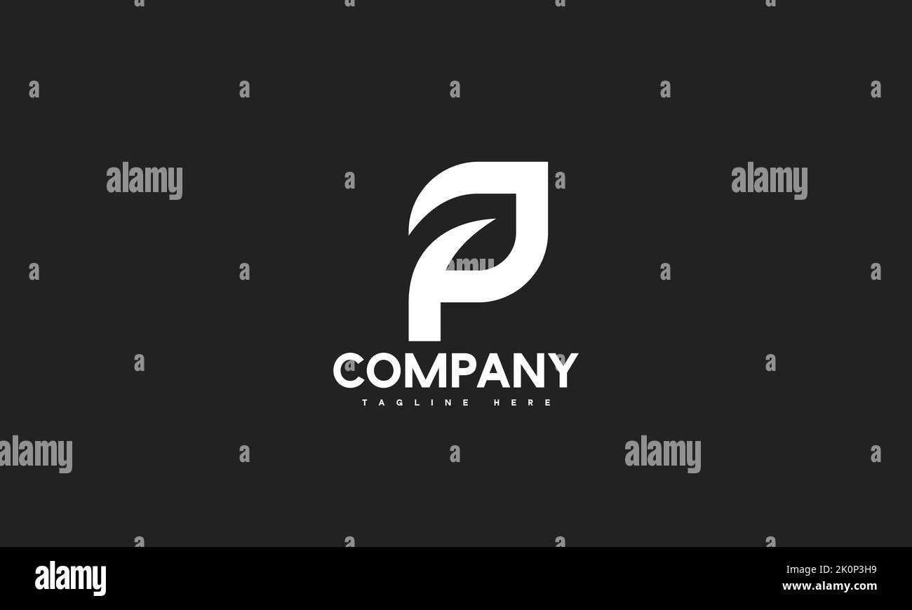 minimal letter P logo template Stock Vector Image & Art - Alamy