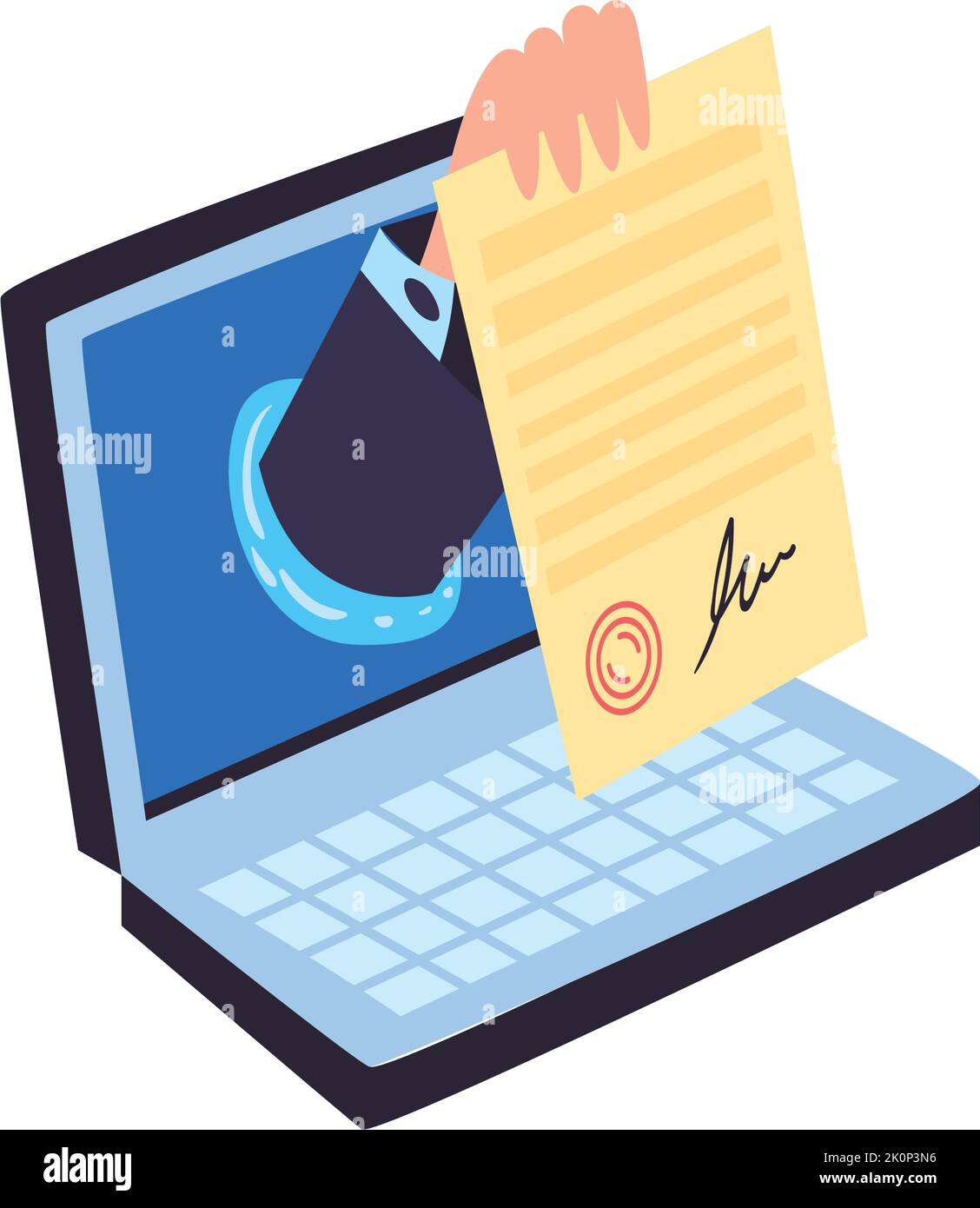 Flat hand signing design Cut Out Stock Images & Pictures - Alamy