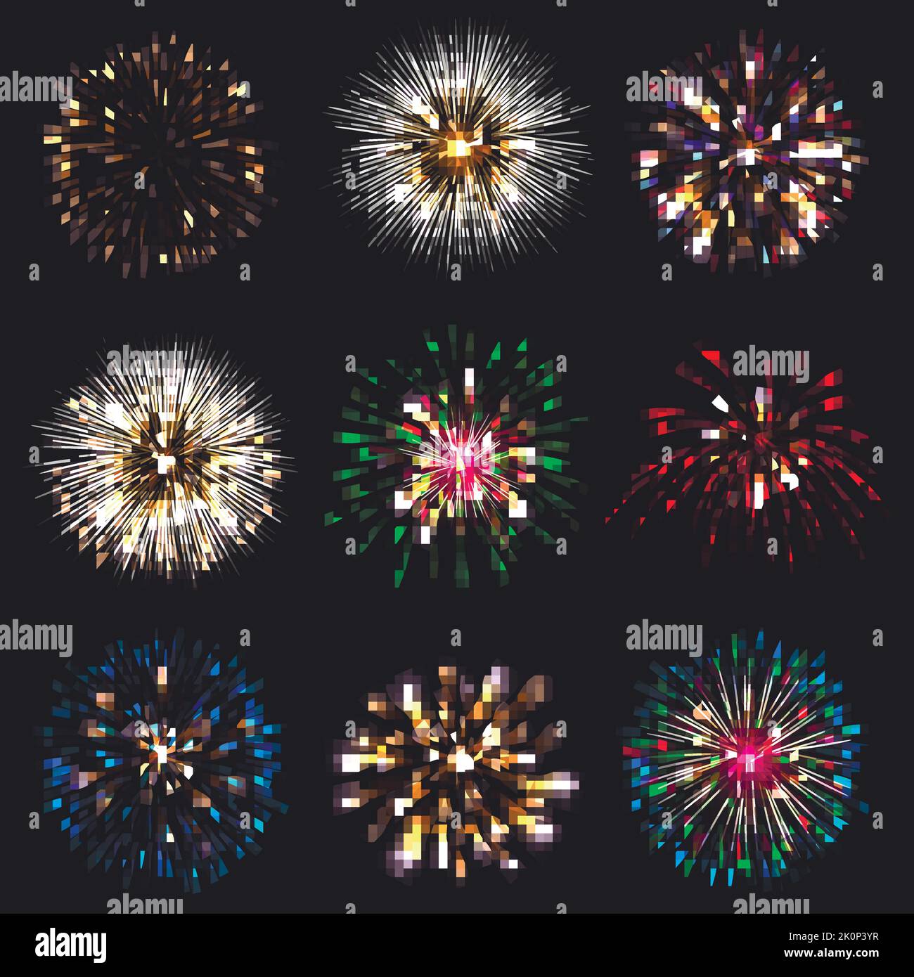 Fireworks mock up isolated. Vector illustration Stock Vector Image ...