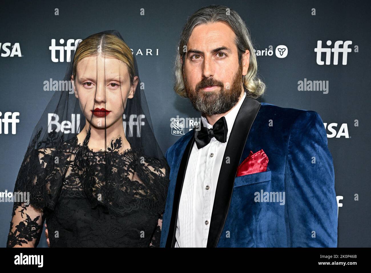 Toronto, Canada, September 12, 2022. Mia Goth, Ti West attends the ...