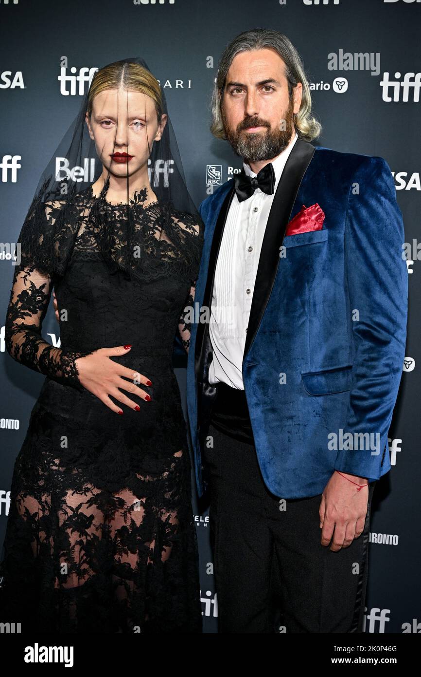 Toronto, Canada, September 12, 2022. Mia Goth, Ti West attends the ...