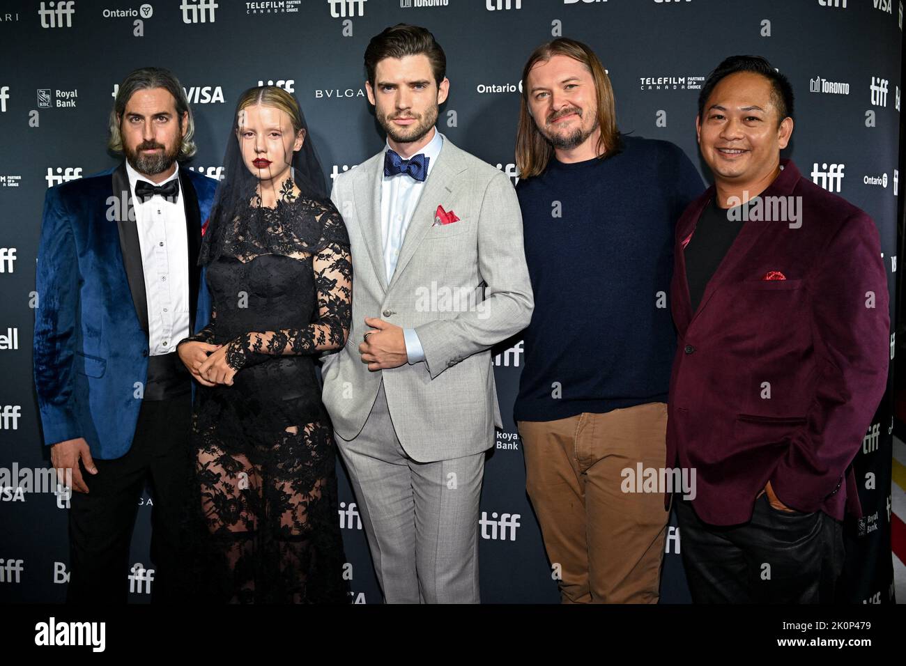 Toronto, Canada, September 12, 2022. Ti West, Mia Goth, David Corenswet ...