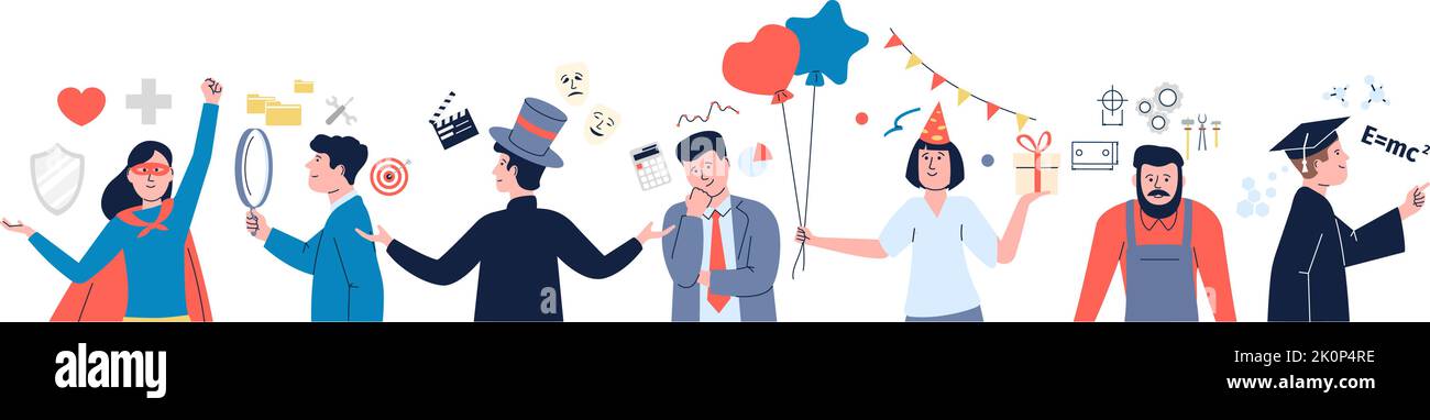 Various personality thinking young adults characters. Mbti types ...