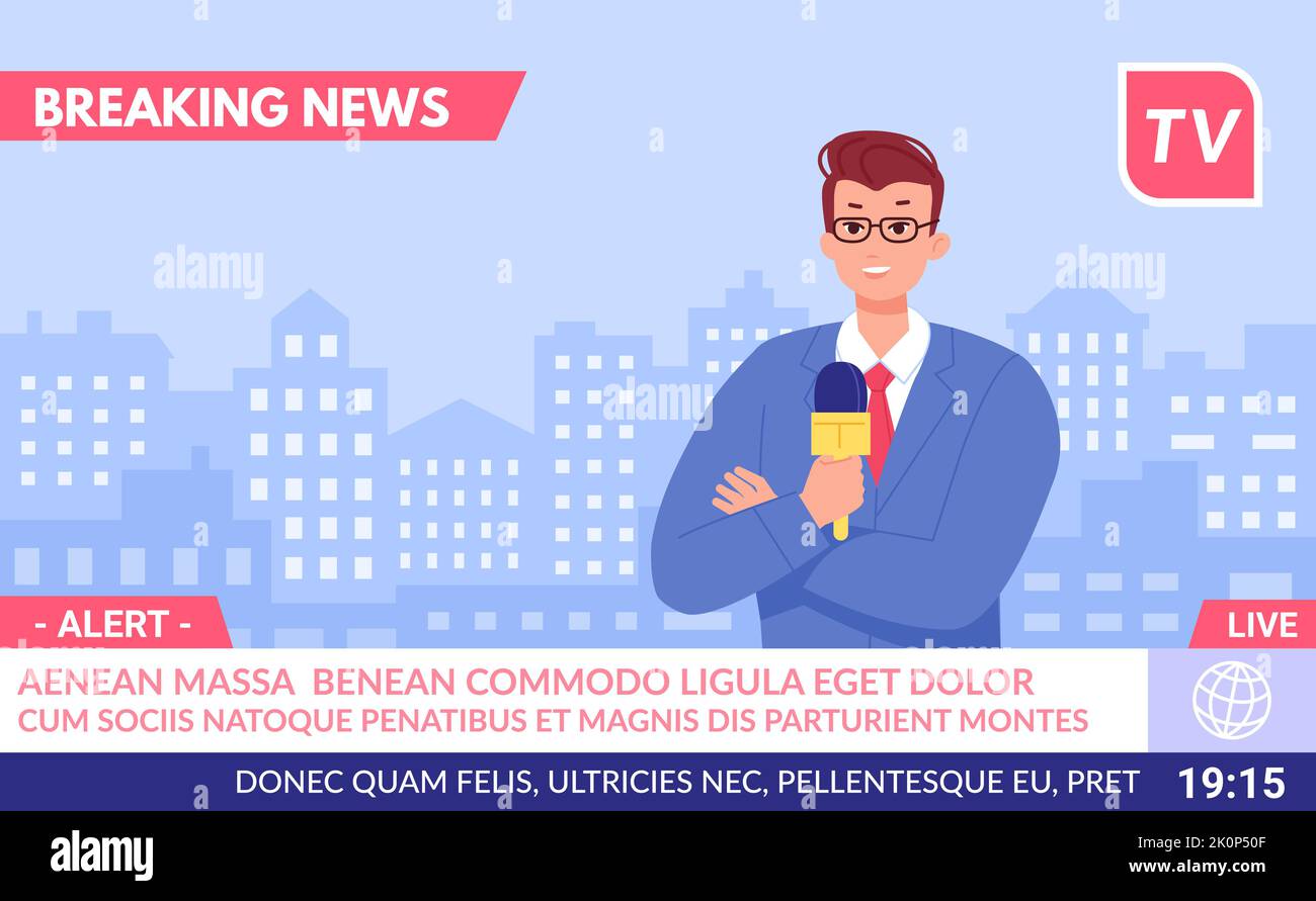 Newscaster broadcast hi-res stock photography and images - Alamy