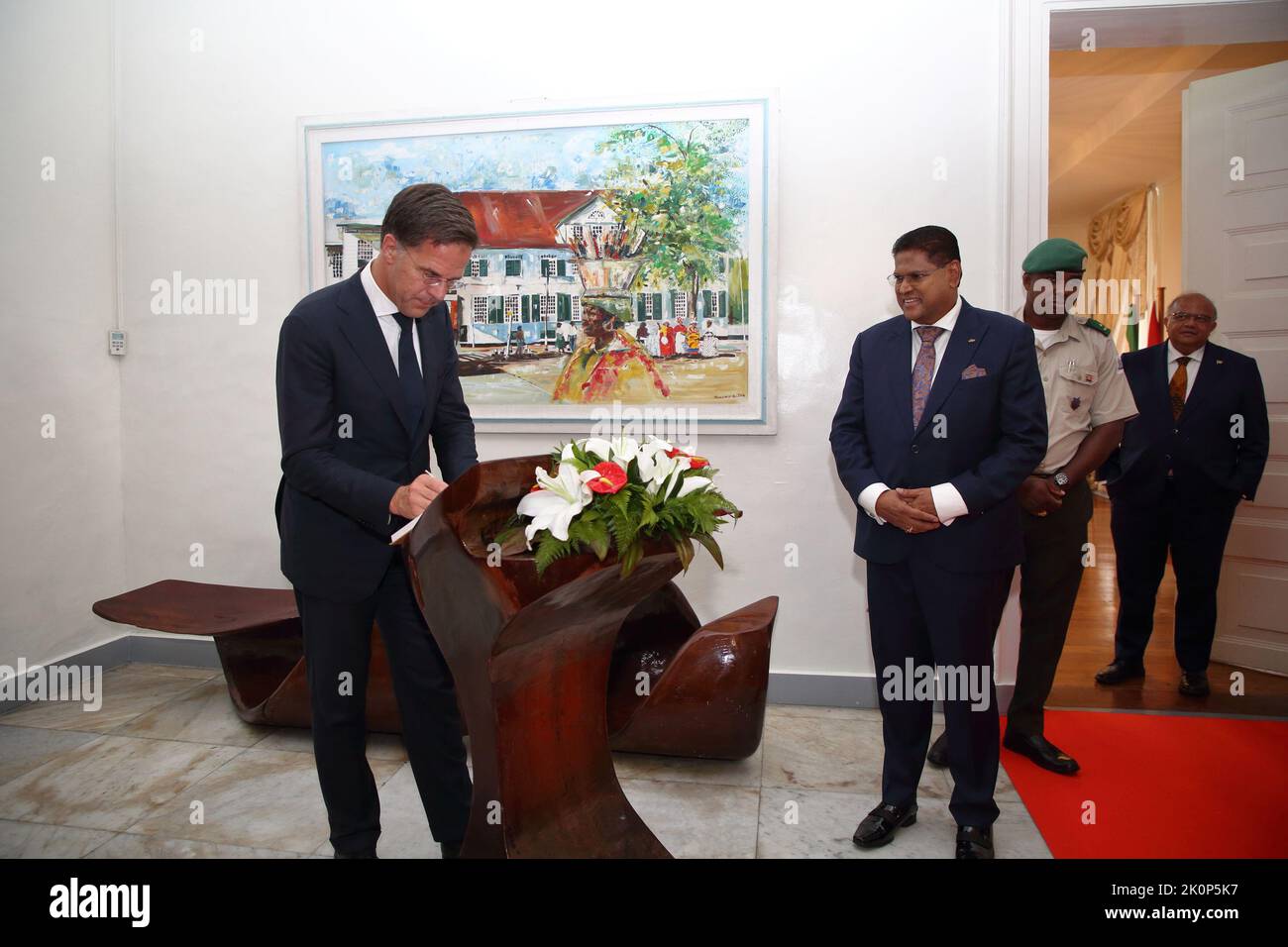 2022-09-12 15:34:46 Suriname President Chan Santokhi and Prime Minister ...