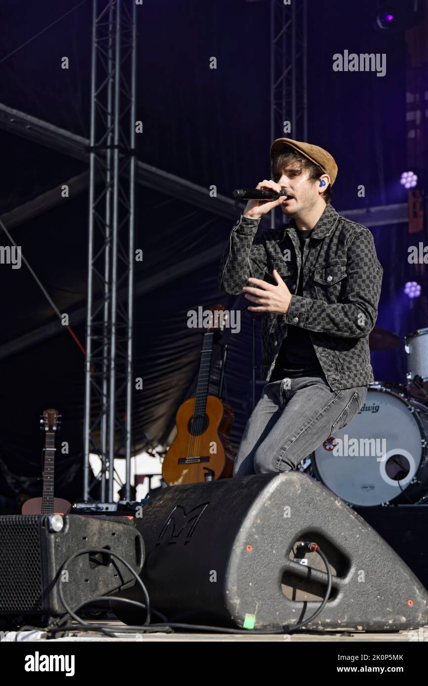 Bretigny sur Orge, France. 11th Sep, 2022. Singer-songwriter Gauvain ...