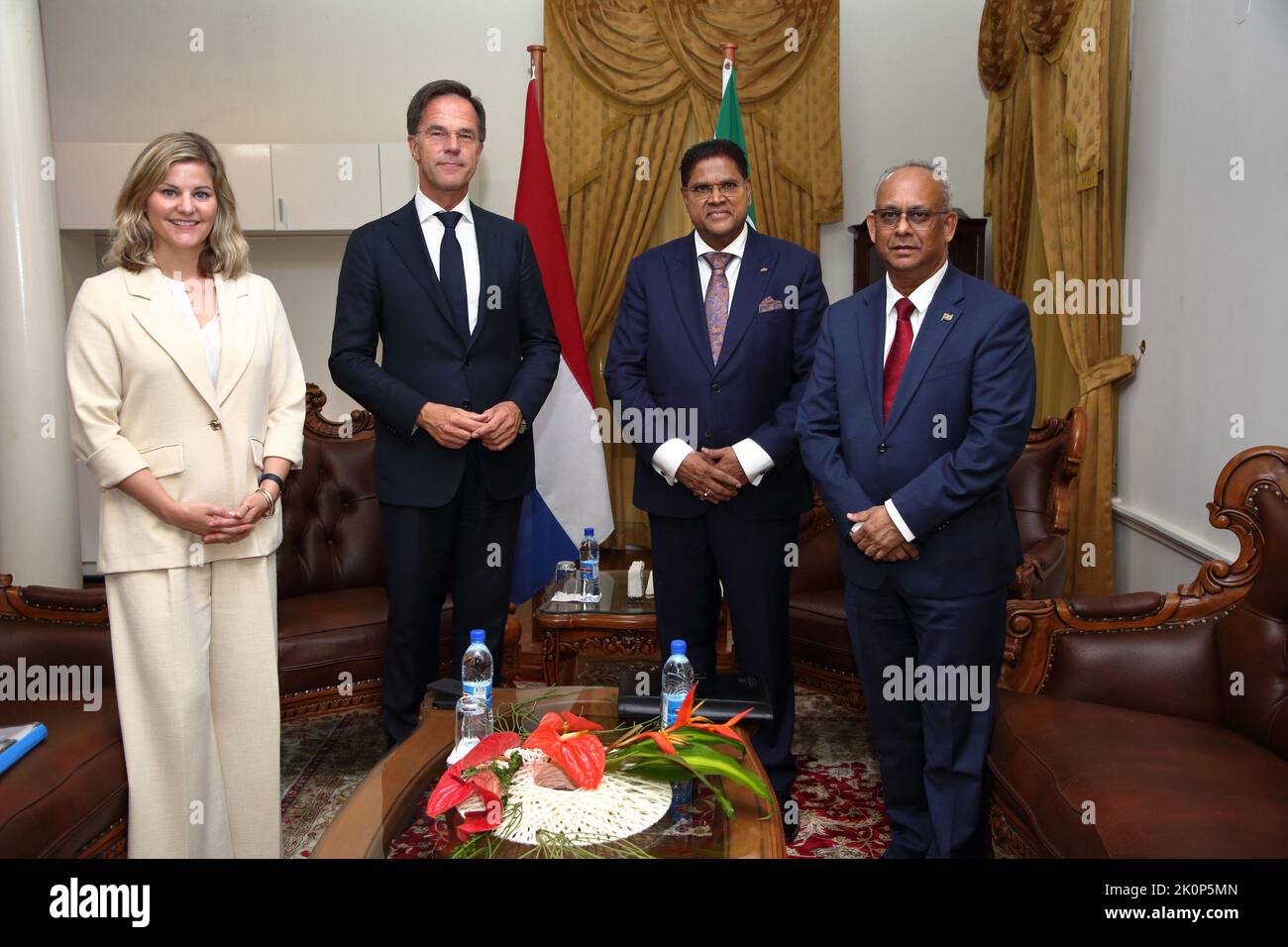 2022-09-12 15:37:11 Suriname President Chan Santokhi and Prime Minister ...