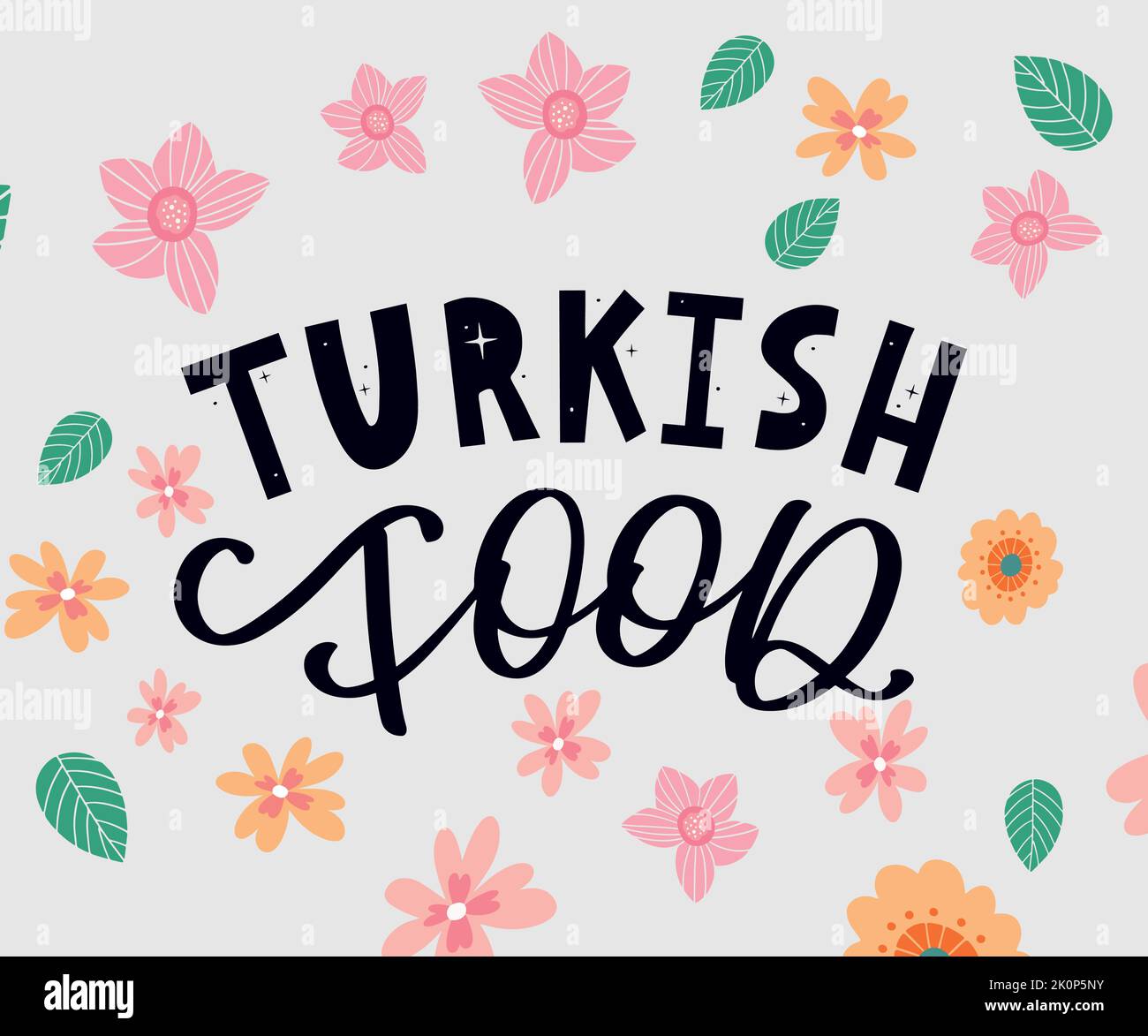 Turkish food letter. Design element. Traditional design. Vector ...