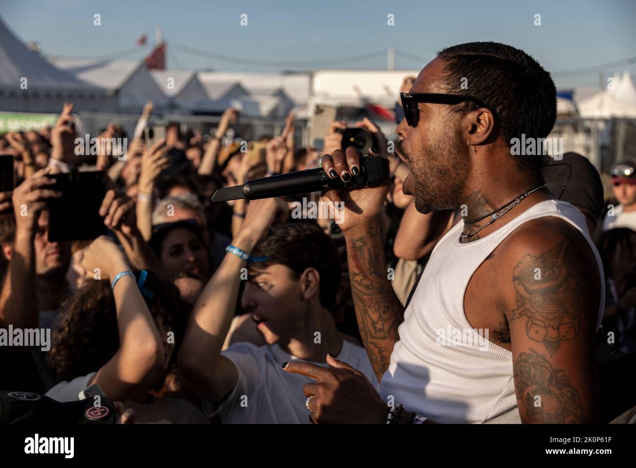 Bretigny sur Orge, France. 11th Sep, 2022. Skip The Use performs on the ...