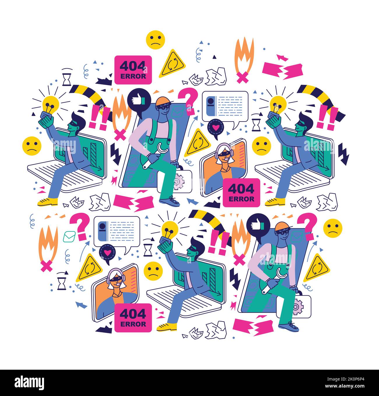 Team tech Cut Out Stock Images & Pictures - Alamy