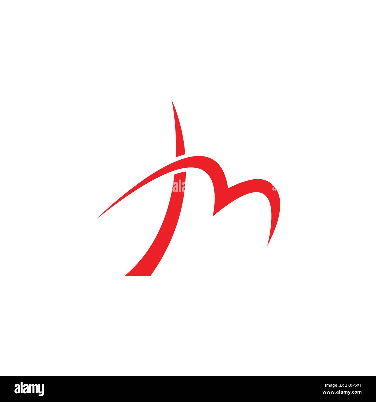 letter mr simple abstract curves line logo vector Stock Vector Image ...