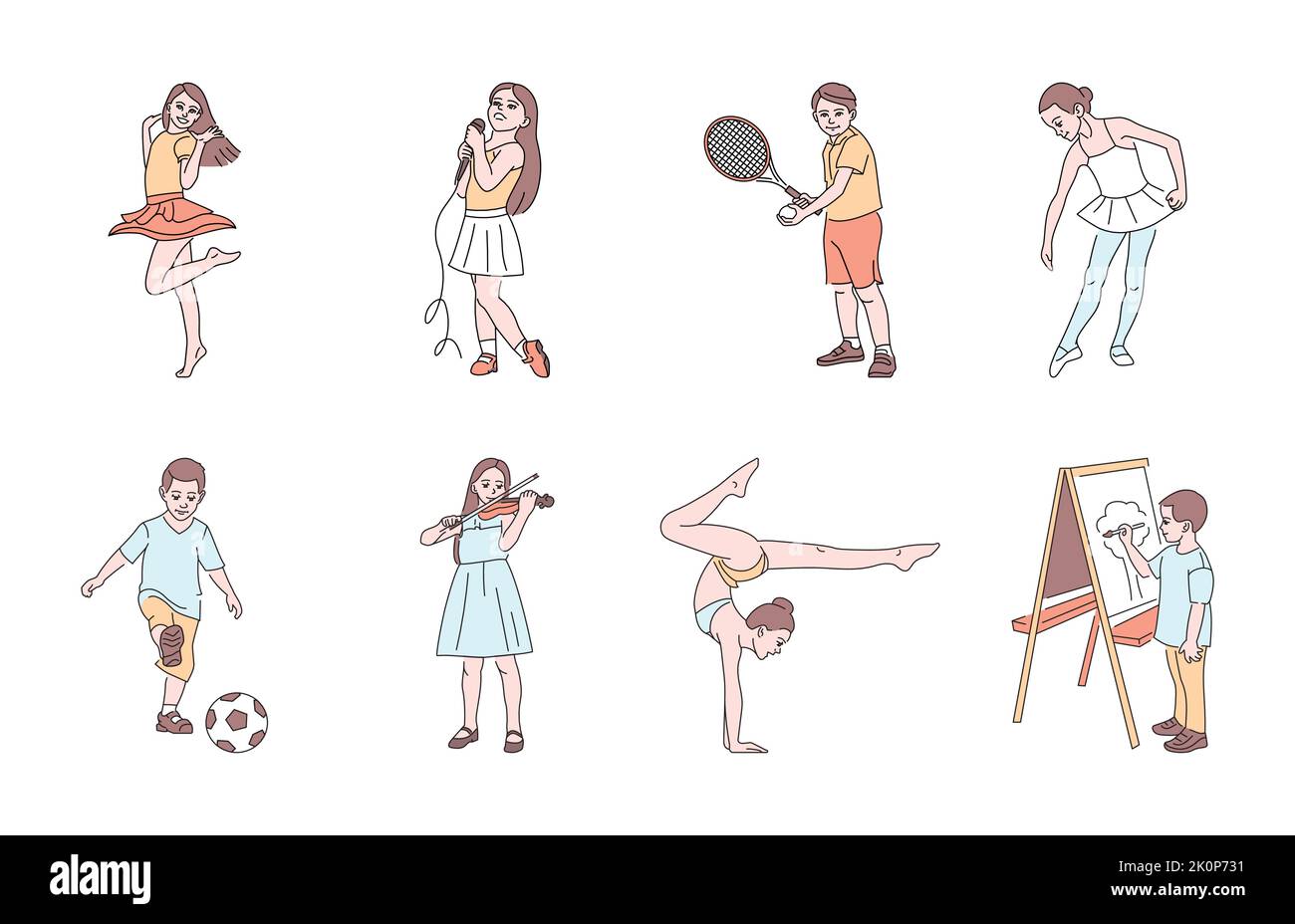 Children's hobbies color line icon. Pictogram for web page, mobile app ...