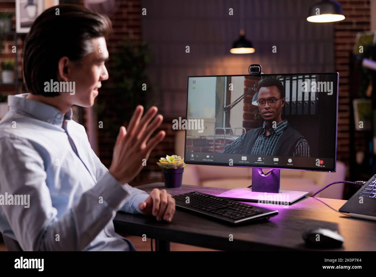 Asian office telework hi-res stock photography and images - Alamy