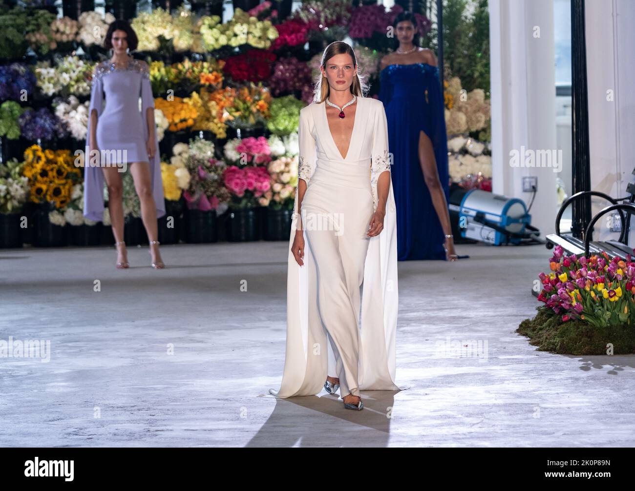 New York, NY - September 13, 2022: model walks runway for Pamella ...