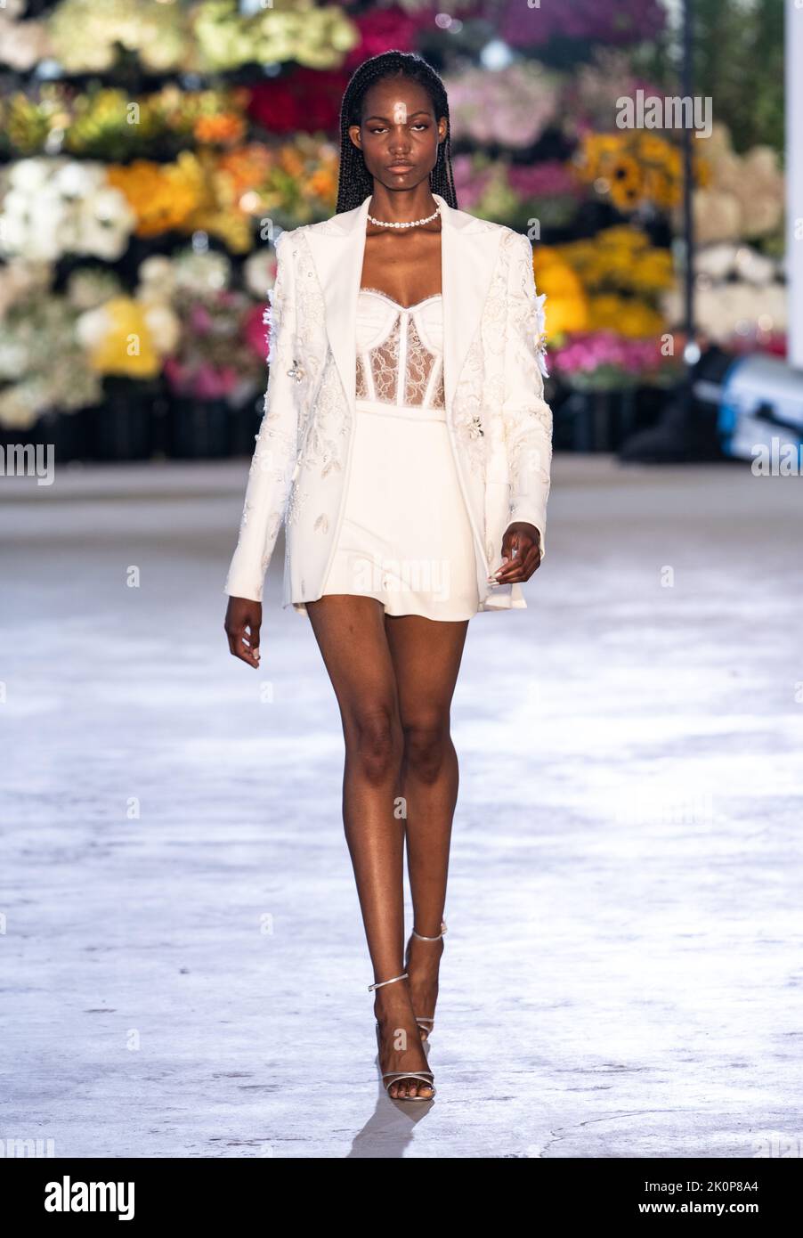 New York, NY - September 13, 2022: model walks runway for Pamella ...