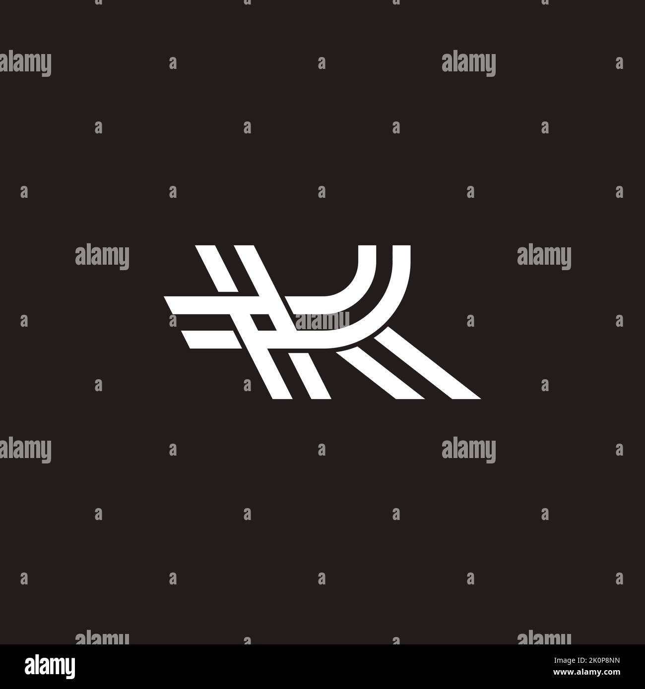 letter k stripes overlap line logo vector Stock Vector Image & Art - Alamy
