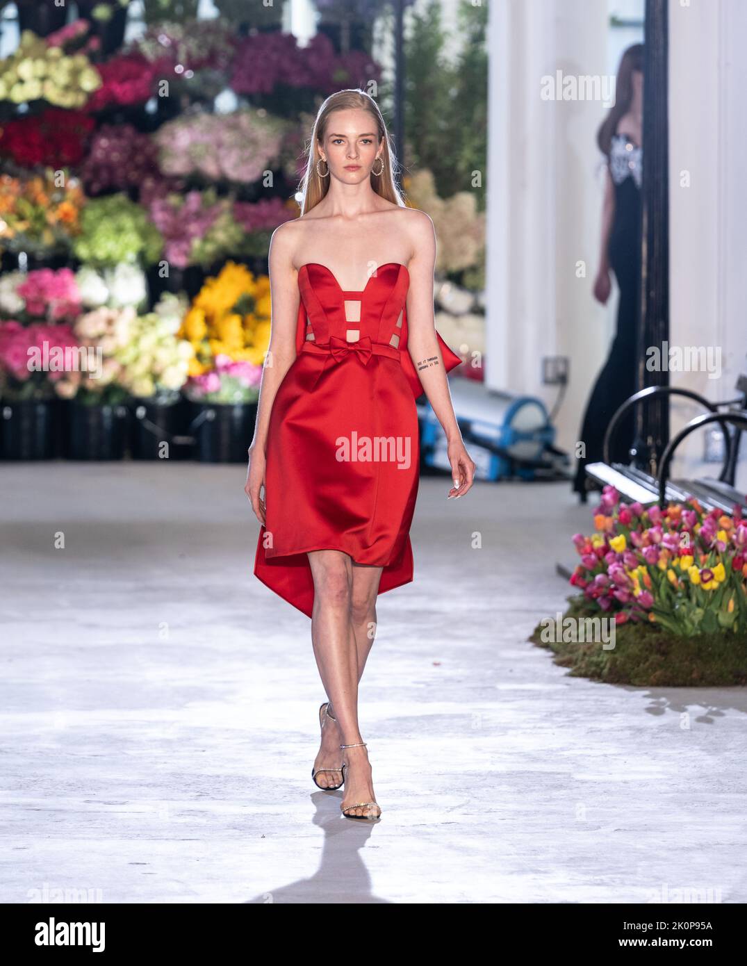 New York, NY - September 13, 2022: model walks runway for Pamella ...