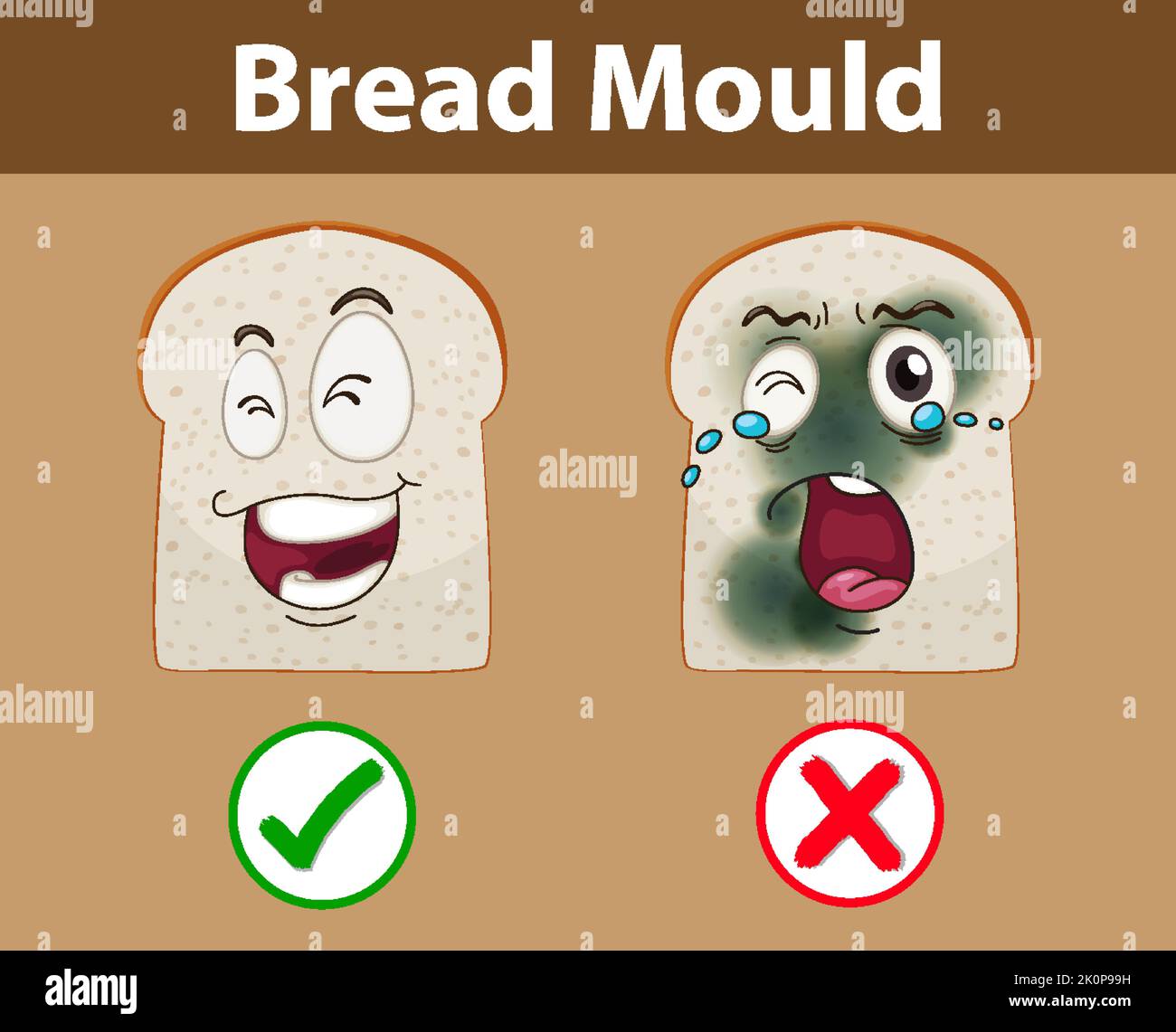 Inedible bread with mould illustration Stock Vector Image & Art - Alamy