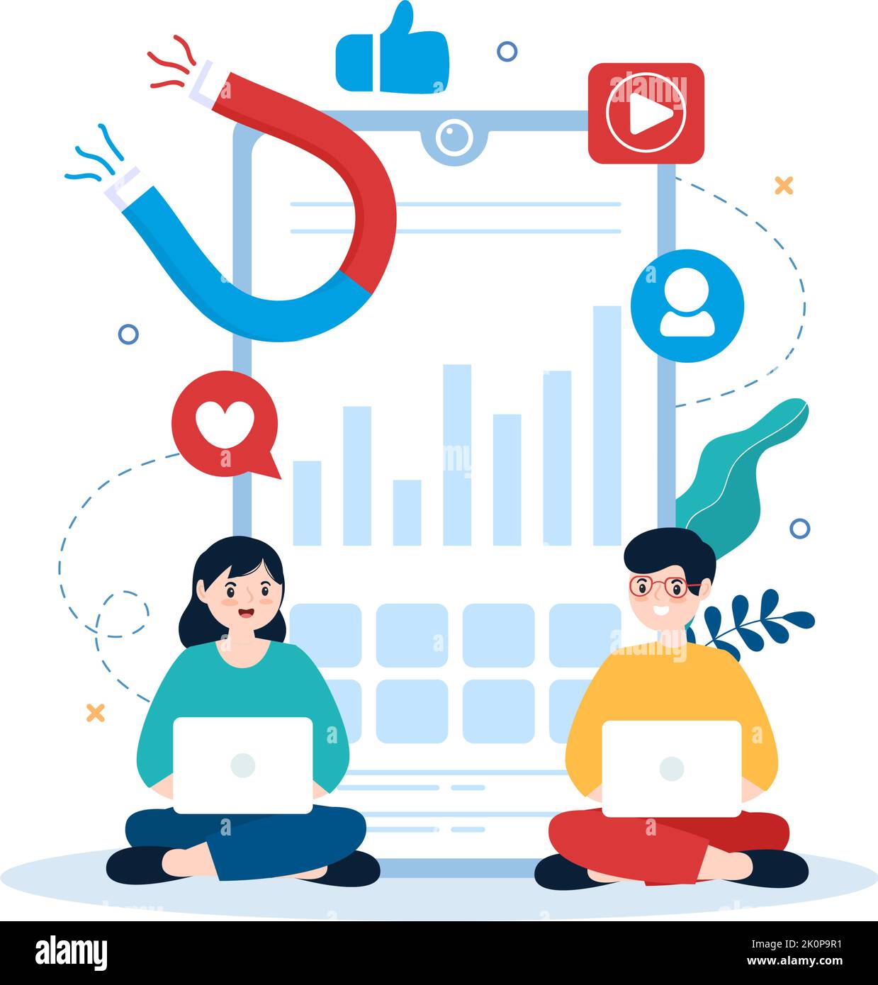 Public Relations Template Hand Drawn Cartoon Flat Illustration with ...