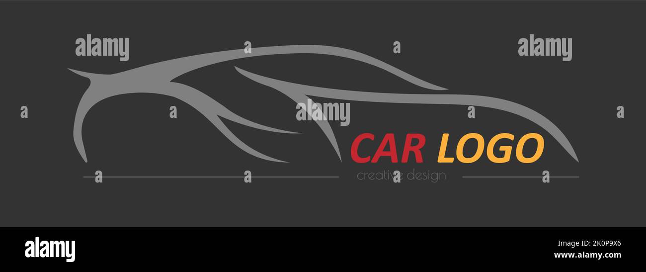 Autostyle. Abstract sports concept car, template for logo, emblem ...