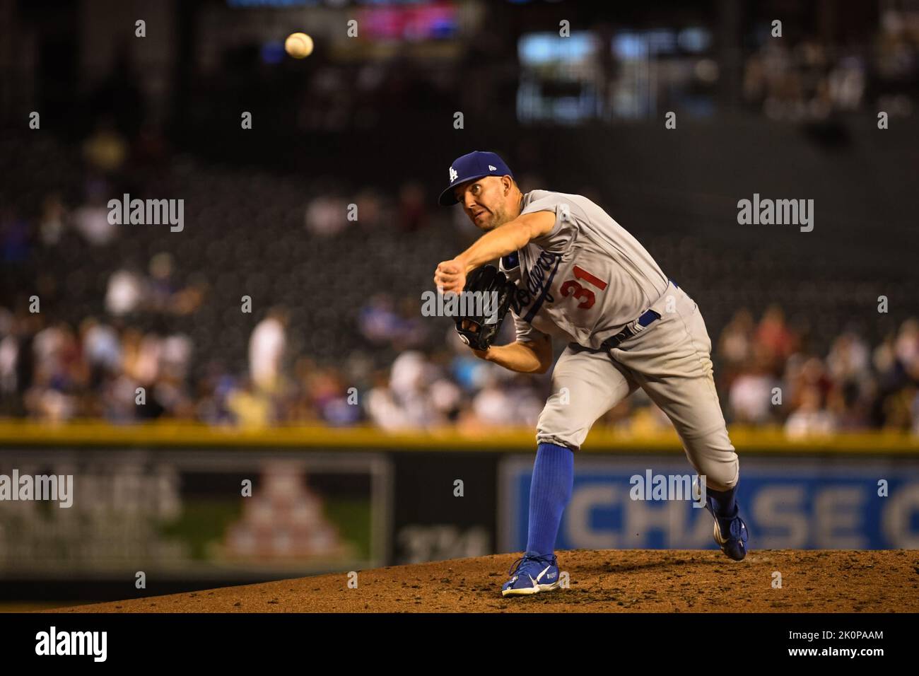 Los Angeles Dodgers pitcher Tyler Anderson (31) throws against the ...