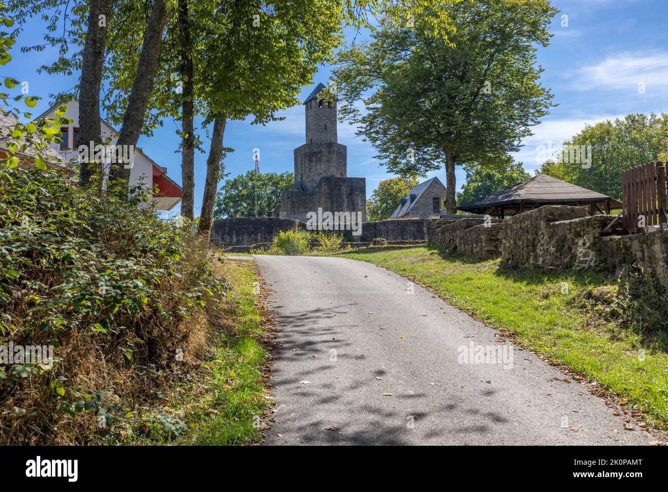 Old medieval castle of Grimburg in Germany Stock Photo - Alamy