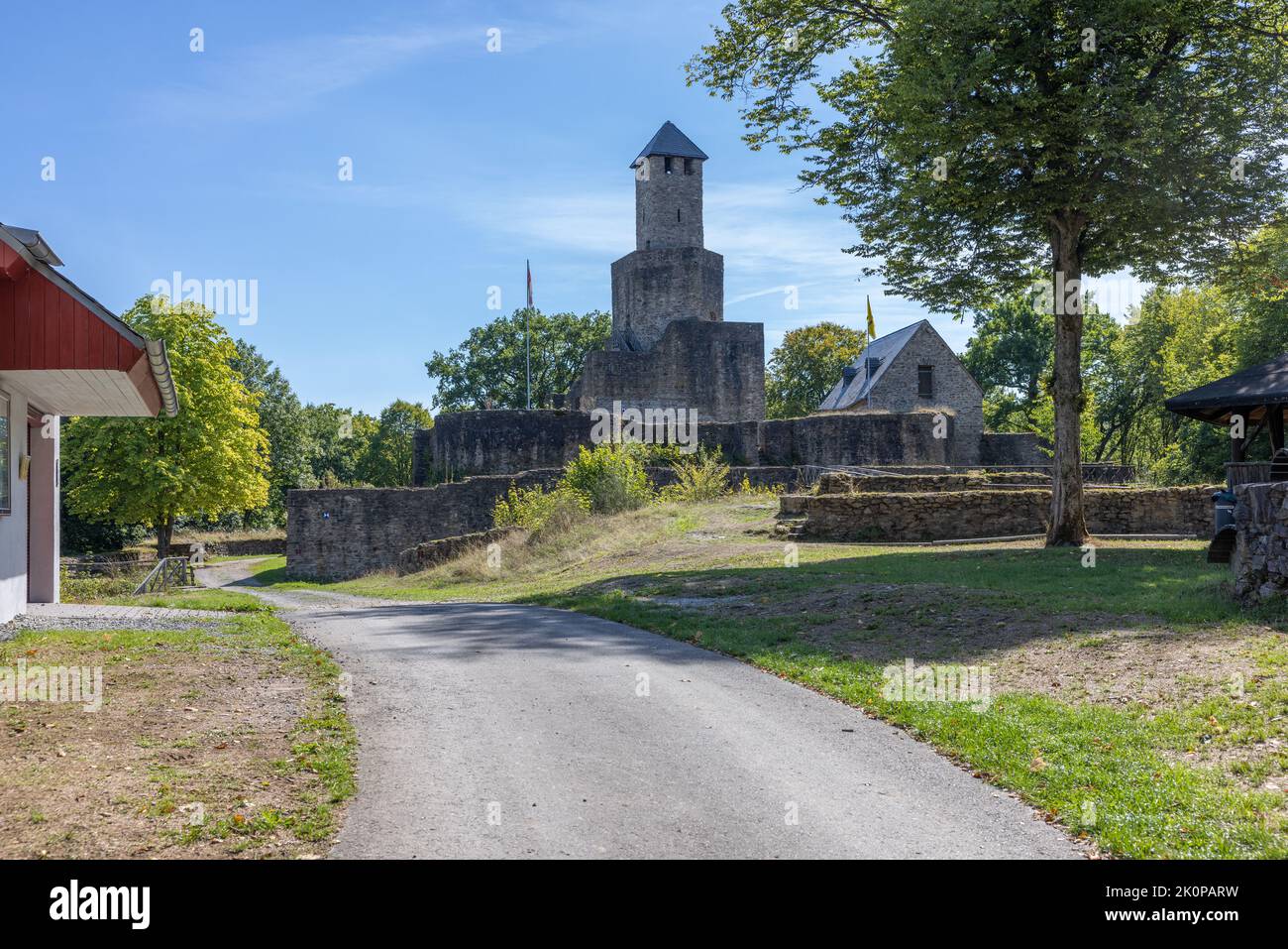 Old medieval castle of Grimburg in Germany Stock Photo - Alamy