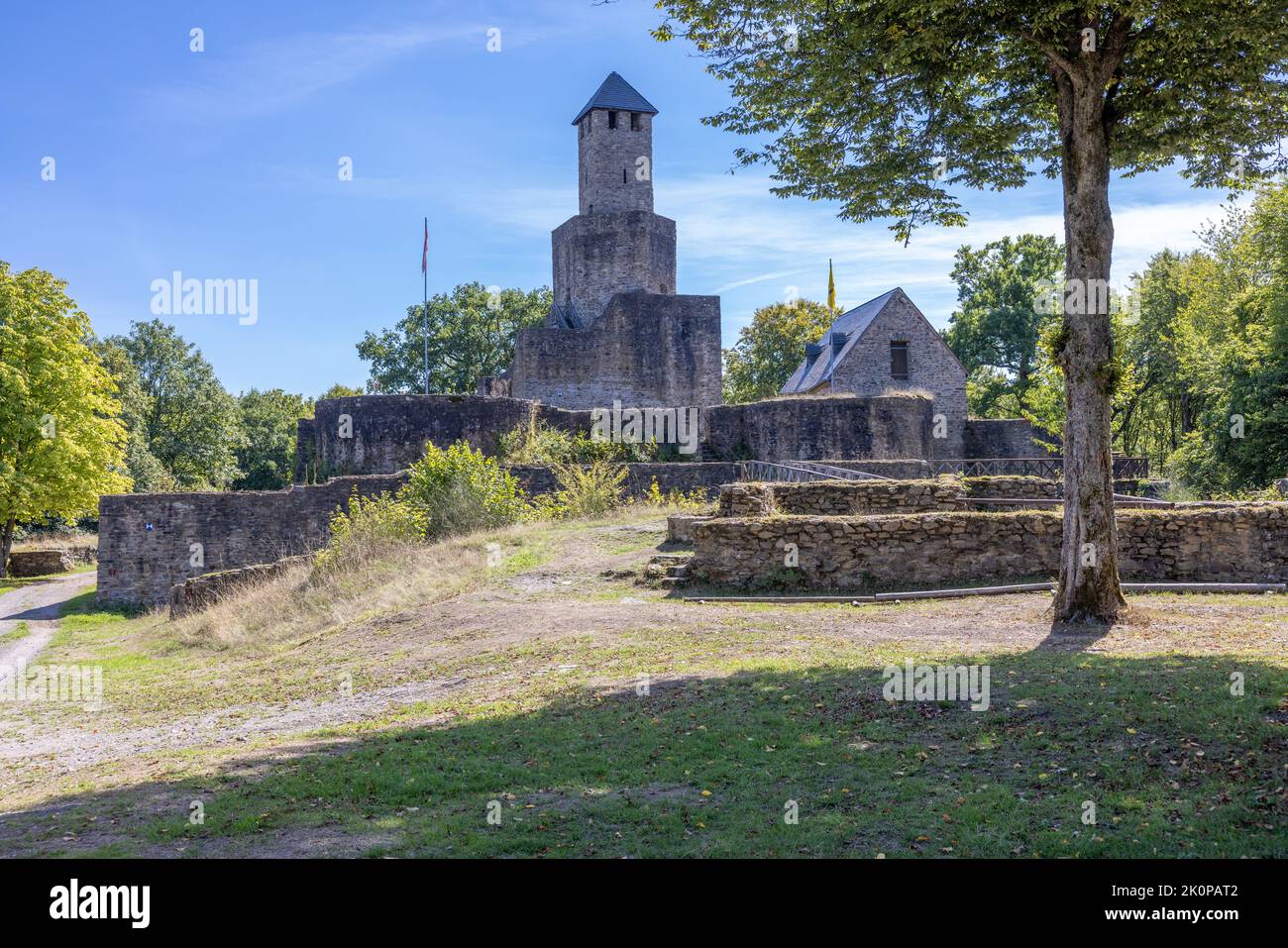 Old medieval castle of Grimburg in Germany Stock Photo - Alamy