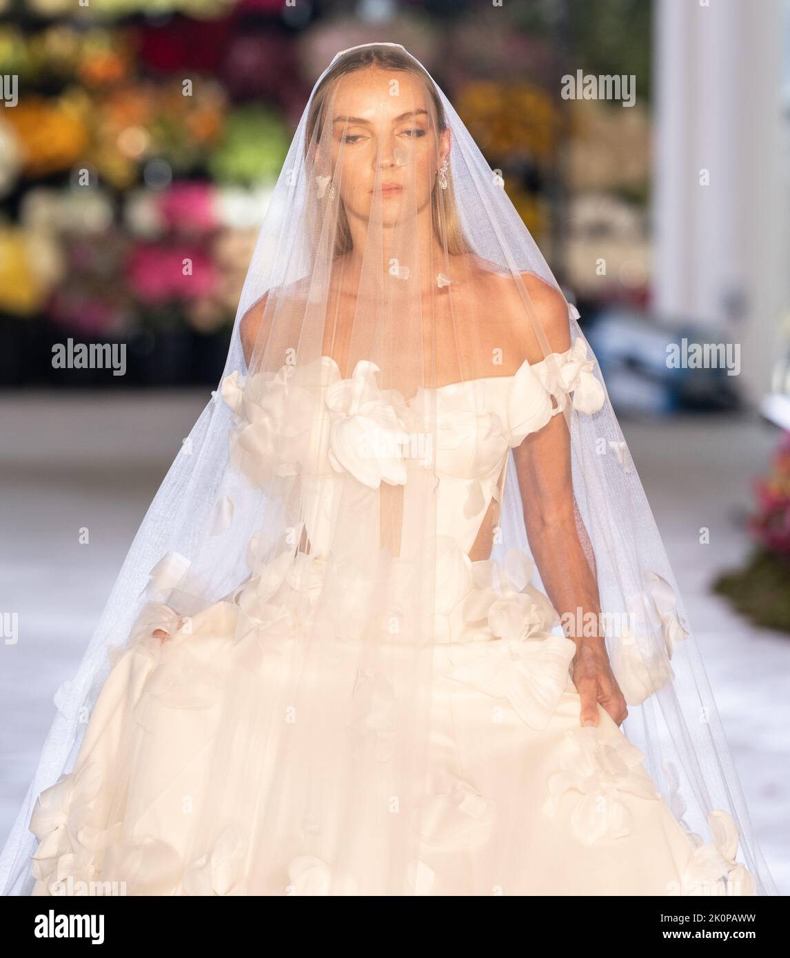 New York, NY - September 13, 2022: model walks runway for Pamella ...