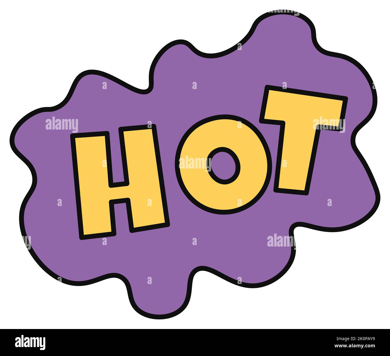 Sticker with though bubble, hot and cool vector Stock Vector Image ...