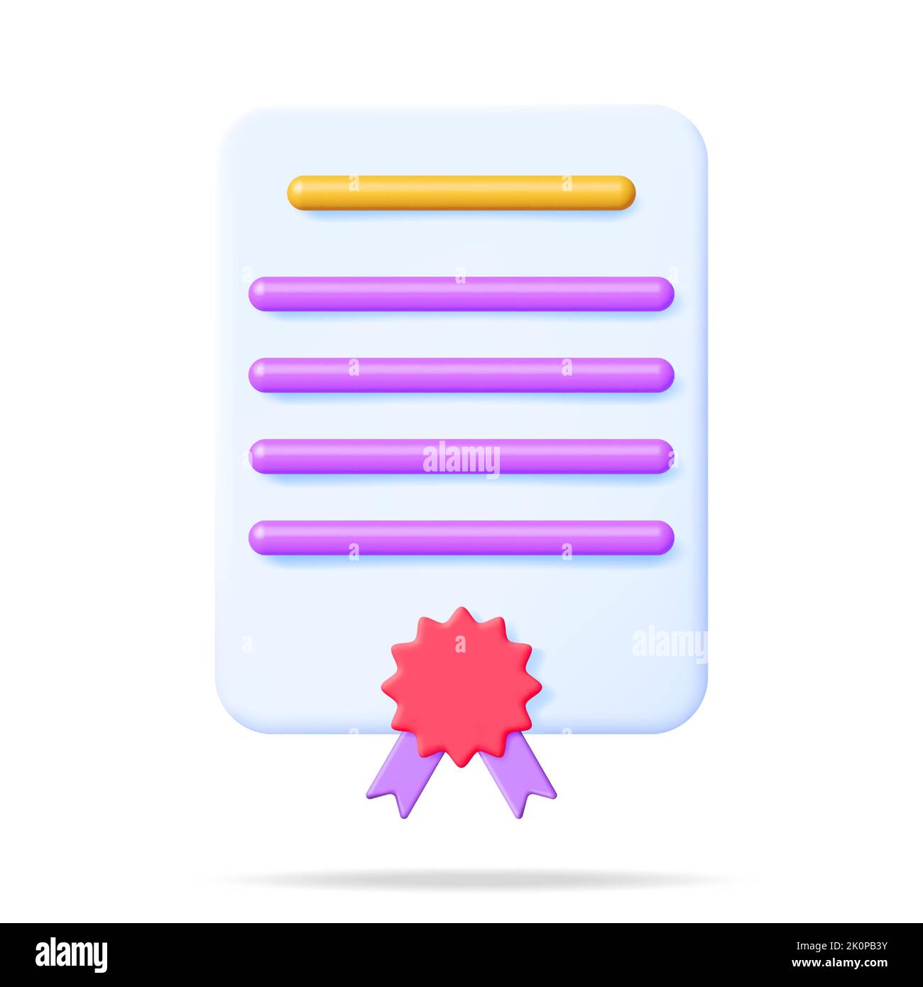 Certificate document icon with license badge Cut Out Stock Images ...