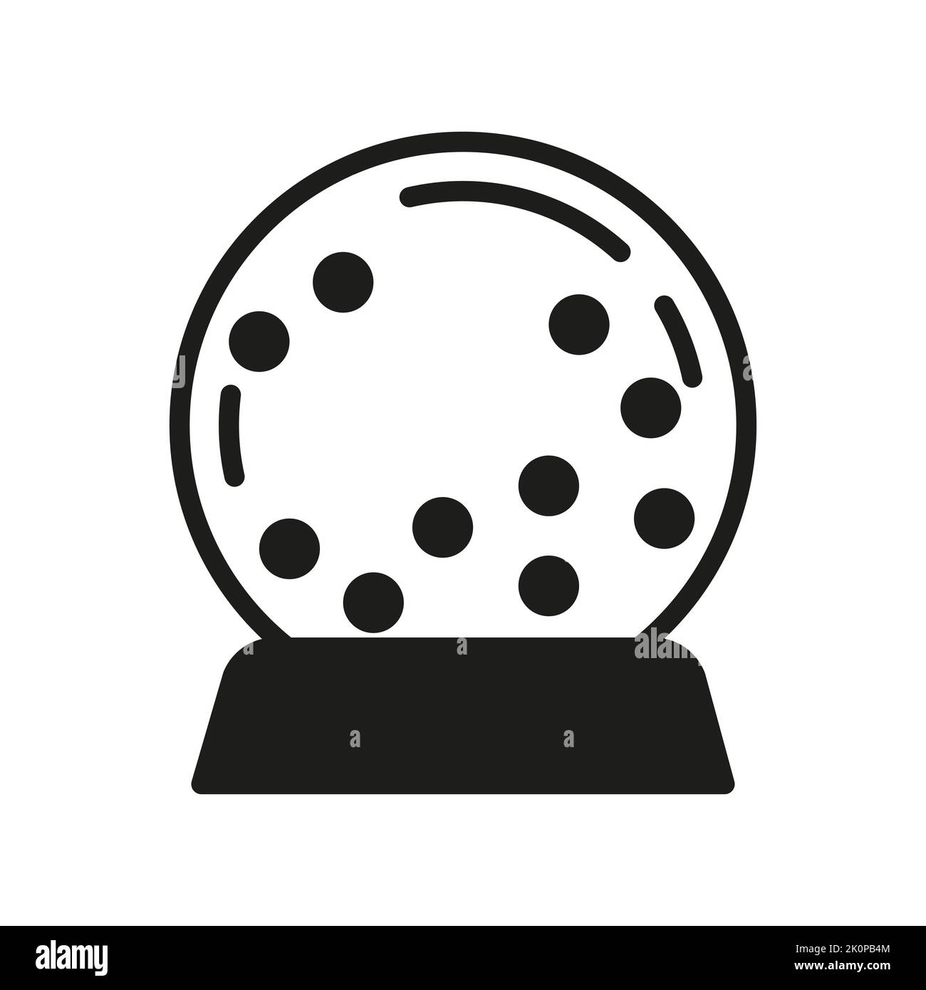 Vector winter logo design. Black and white Snow globe icon Stock Vector ...