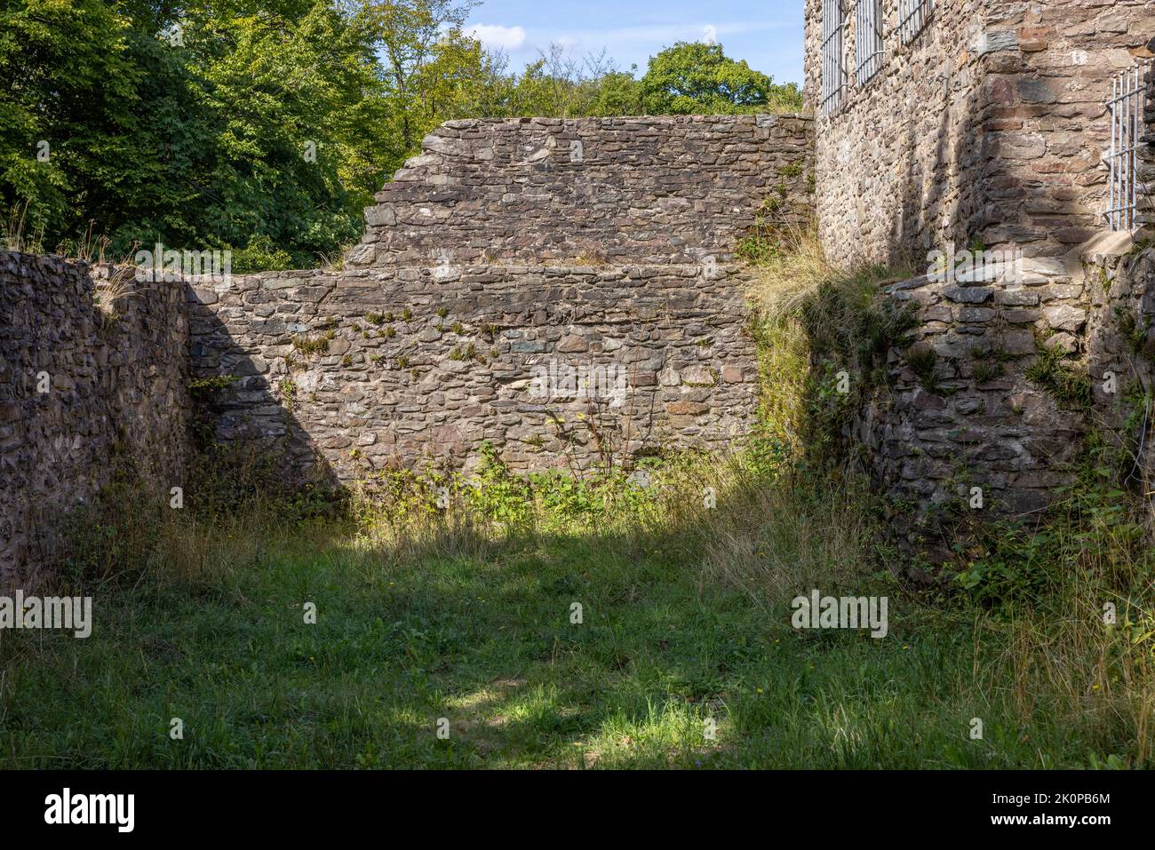 Old medieval castle of Grimburg in Germany Stock Photo - Alamy
