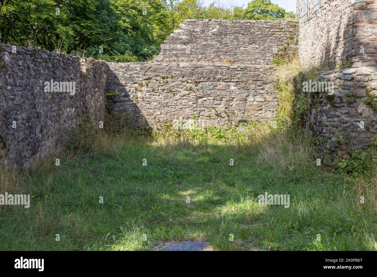 Old medieval castle of Grimburg in Germany Stock Photo - Alamy