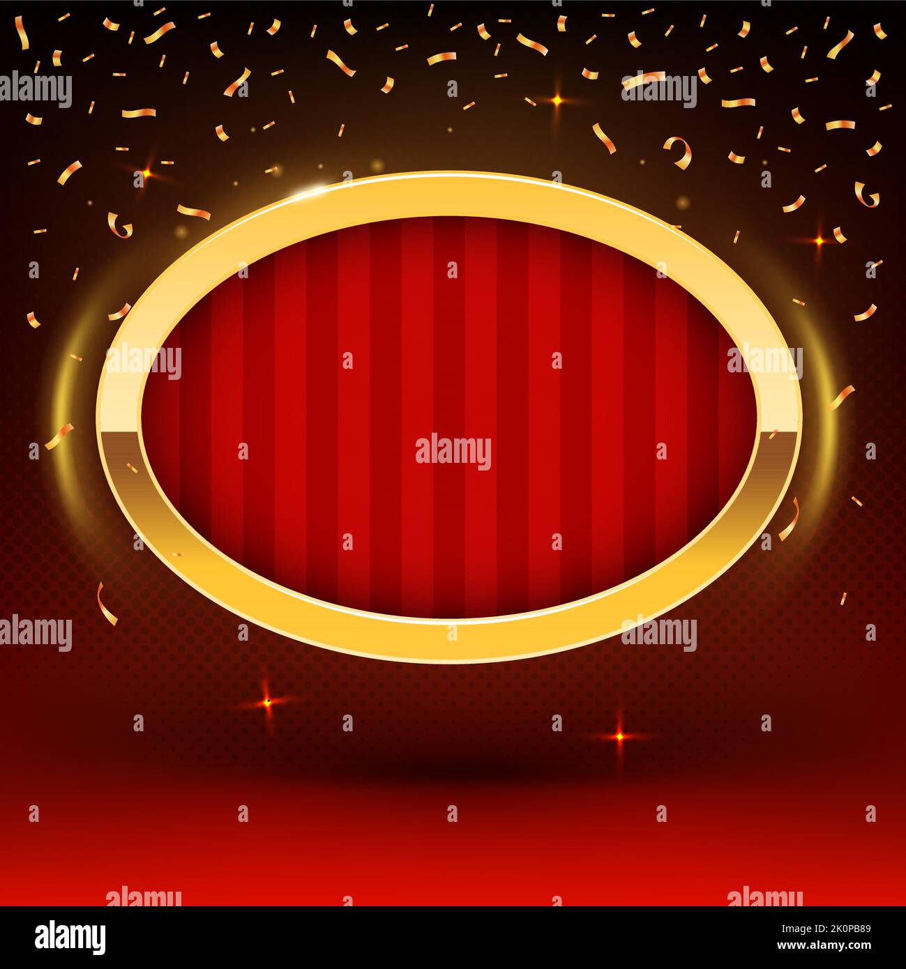 Shining retro red light frame, with red shiny stripped background and ...