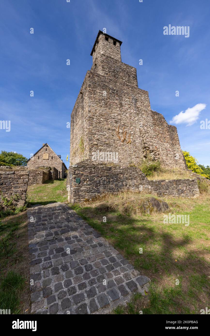 Old medieval castle of Grimburg in Germany Stock Photo - Alamy