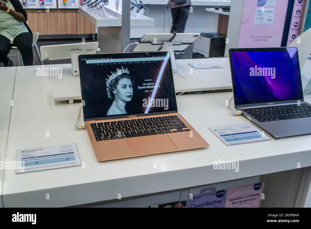 OXFORD STREET, LONDON, ENGLAND- 10 September 2022: Memorial to the ...