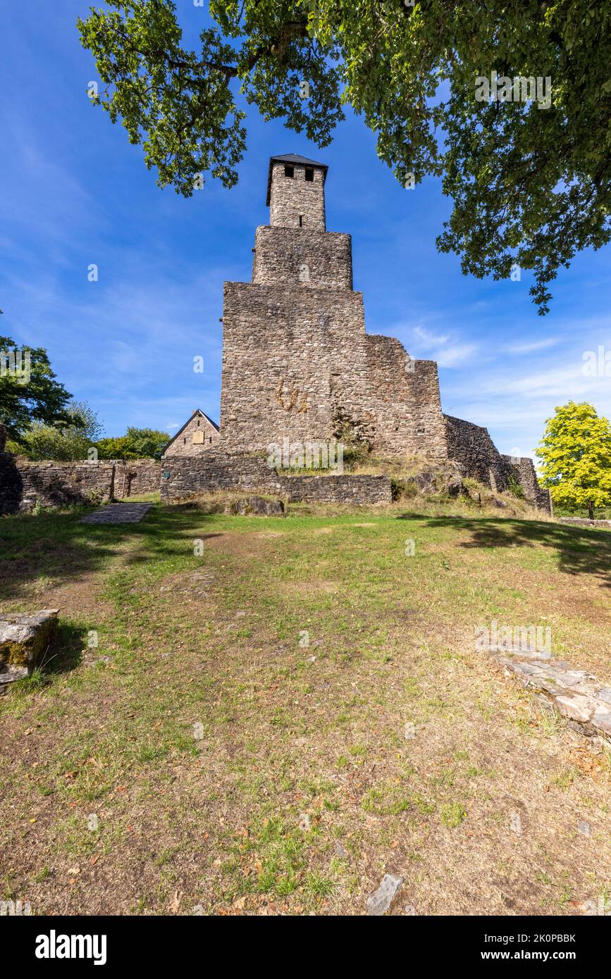 Old medieval castle of Grimburg in Germany Stock Photo - Alamy