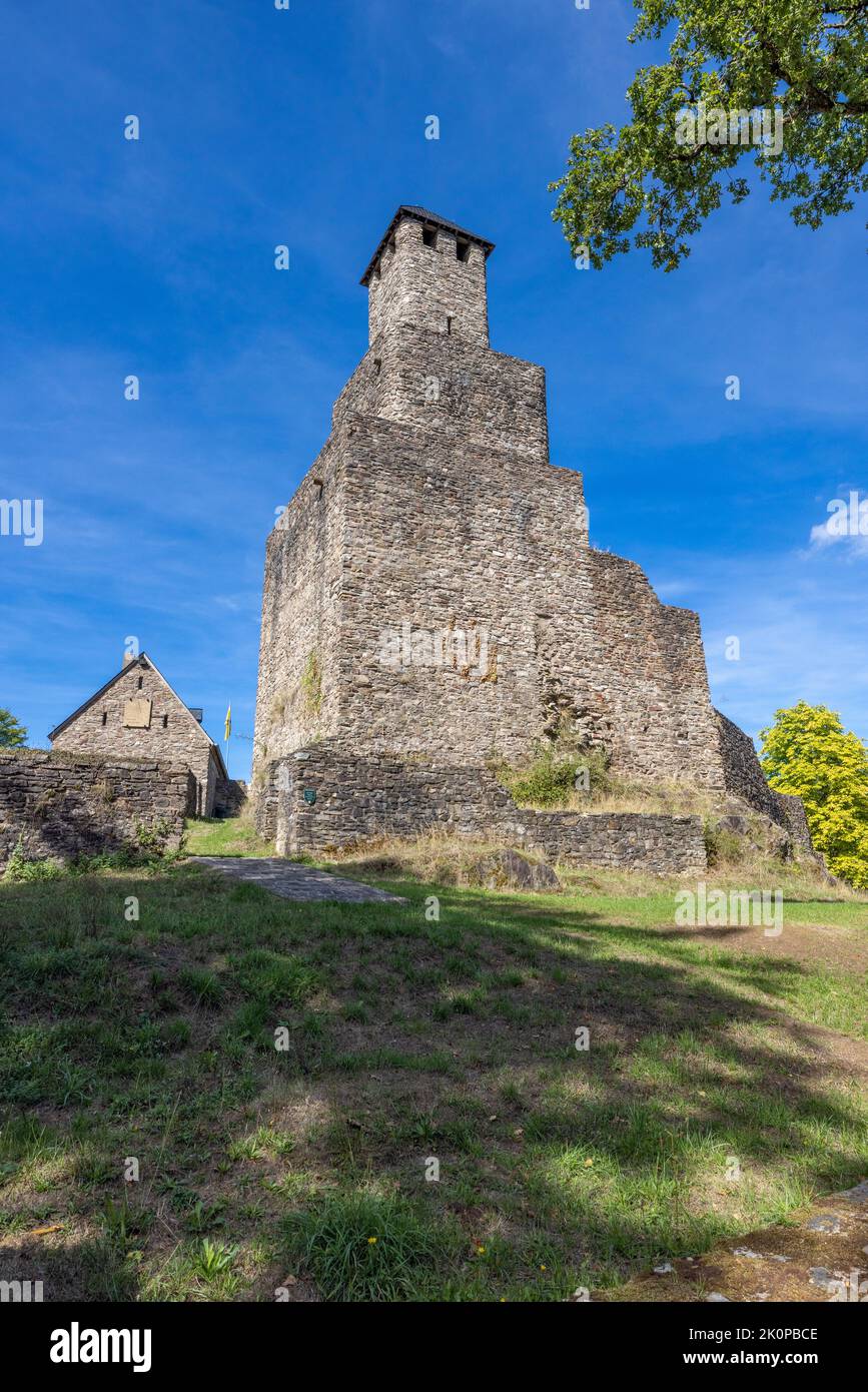 Old medieval castle of Grimburg in Germany Stock Photo - Alamy