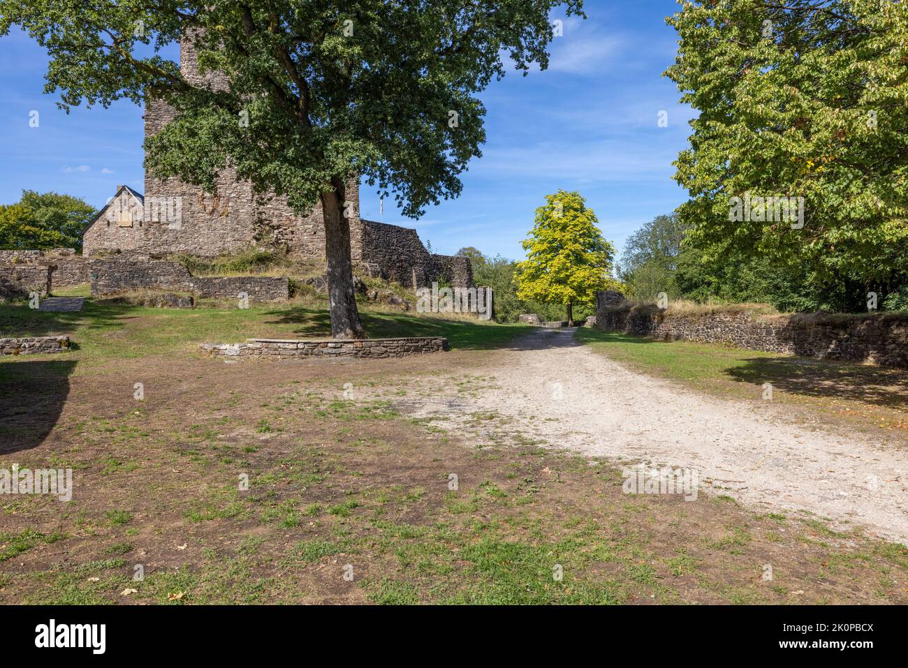 Old medieval castle of Grimburg in Germany Stock Photo - Alamy