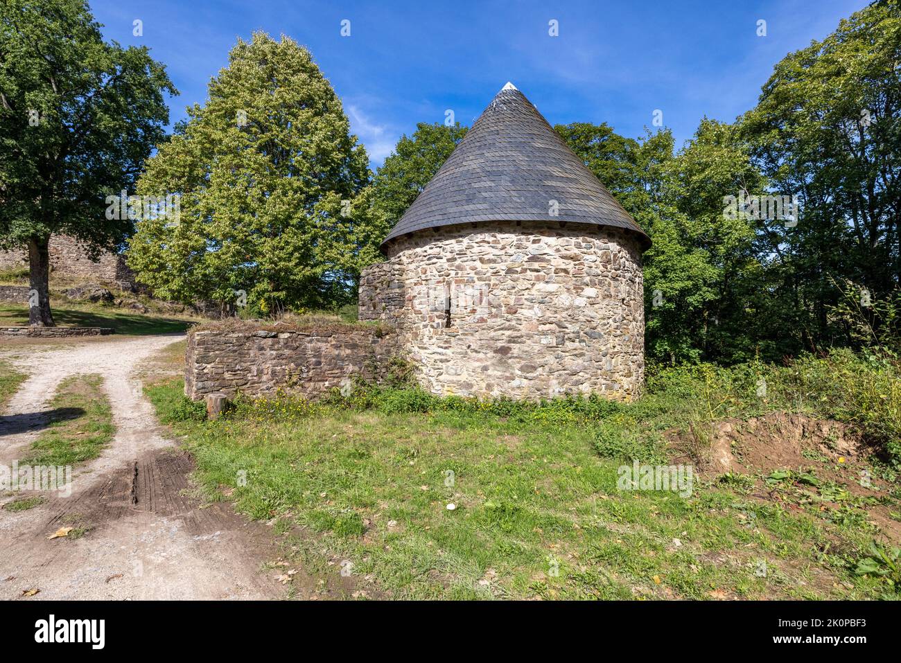 Old medieval castle of Grimburg in Germany Stock Photo - Alamy