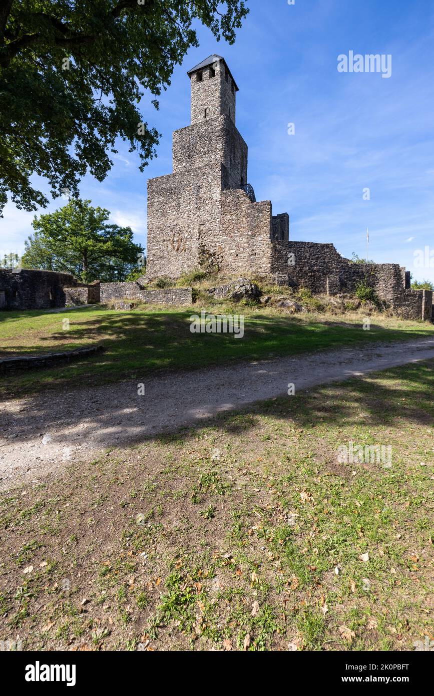 Old medieval castle of Grimburg in Germany Stock Photo - Alamy
