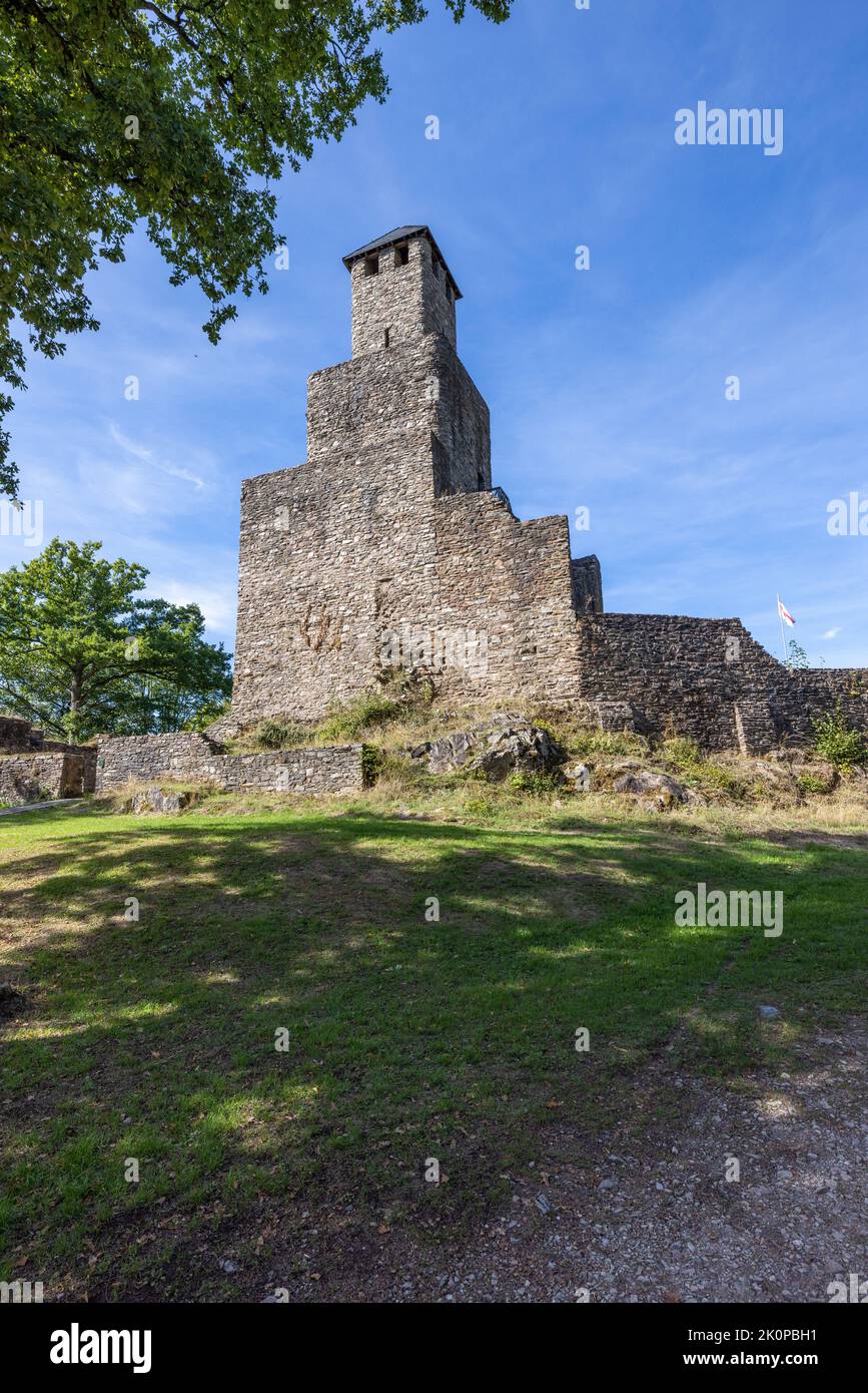 Old medieval castle of Grimburg in Germany Stock Photo - Alamy