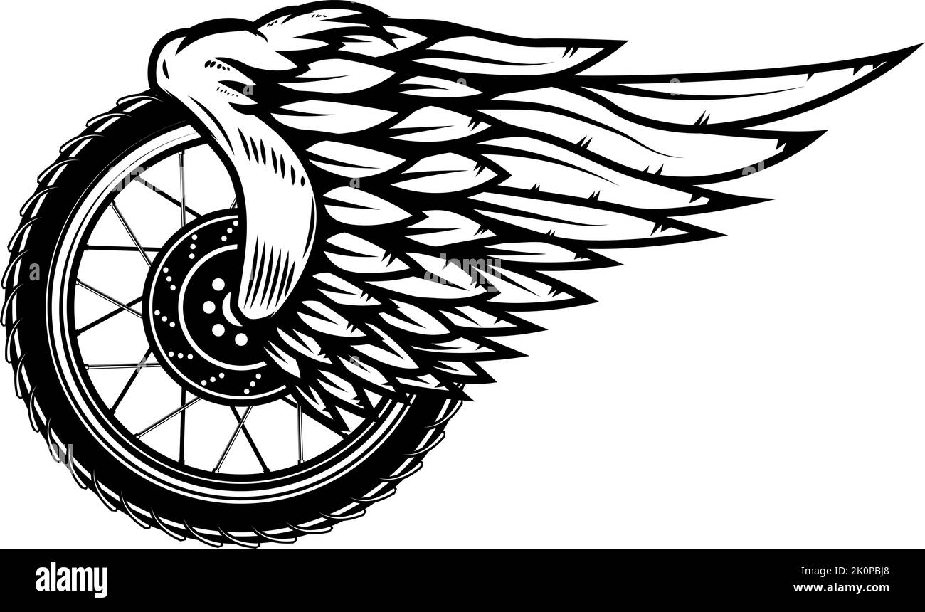 Winged wheel symbol Black and White Stock Photos & Images - Alamy