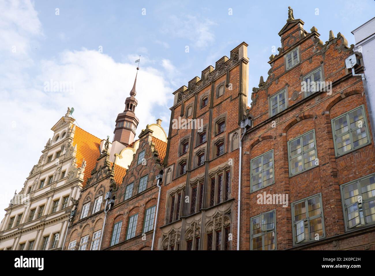 Ancient architecture of old town in Gdansk Poland. Beautiful and ...